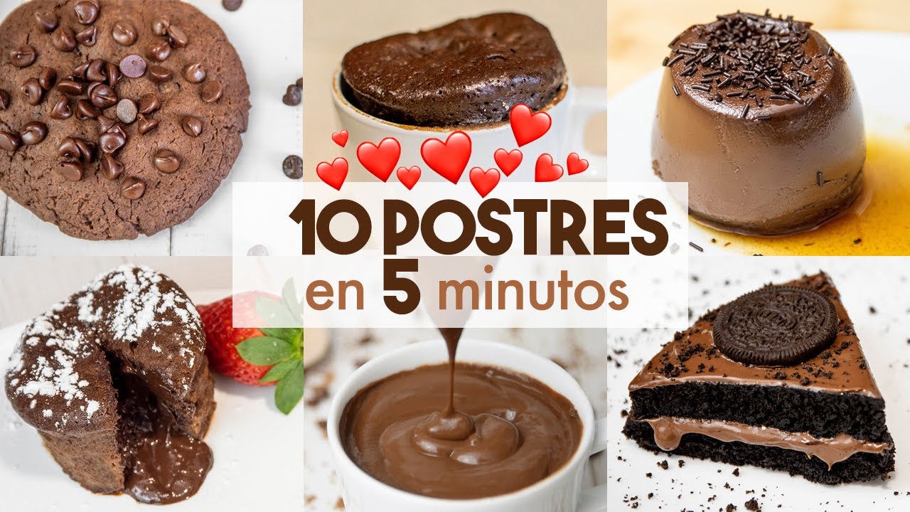 10 Postres De Chocolate Al Microondas 🍫 | En 5 Minutos - Recetas De Cocina