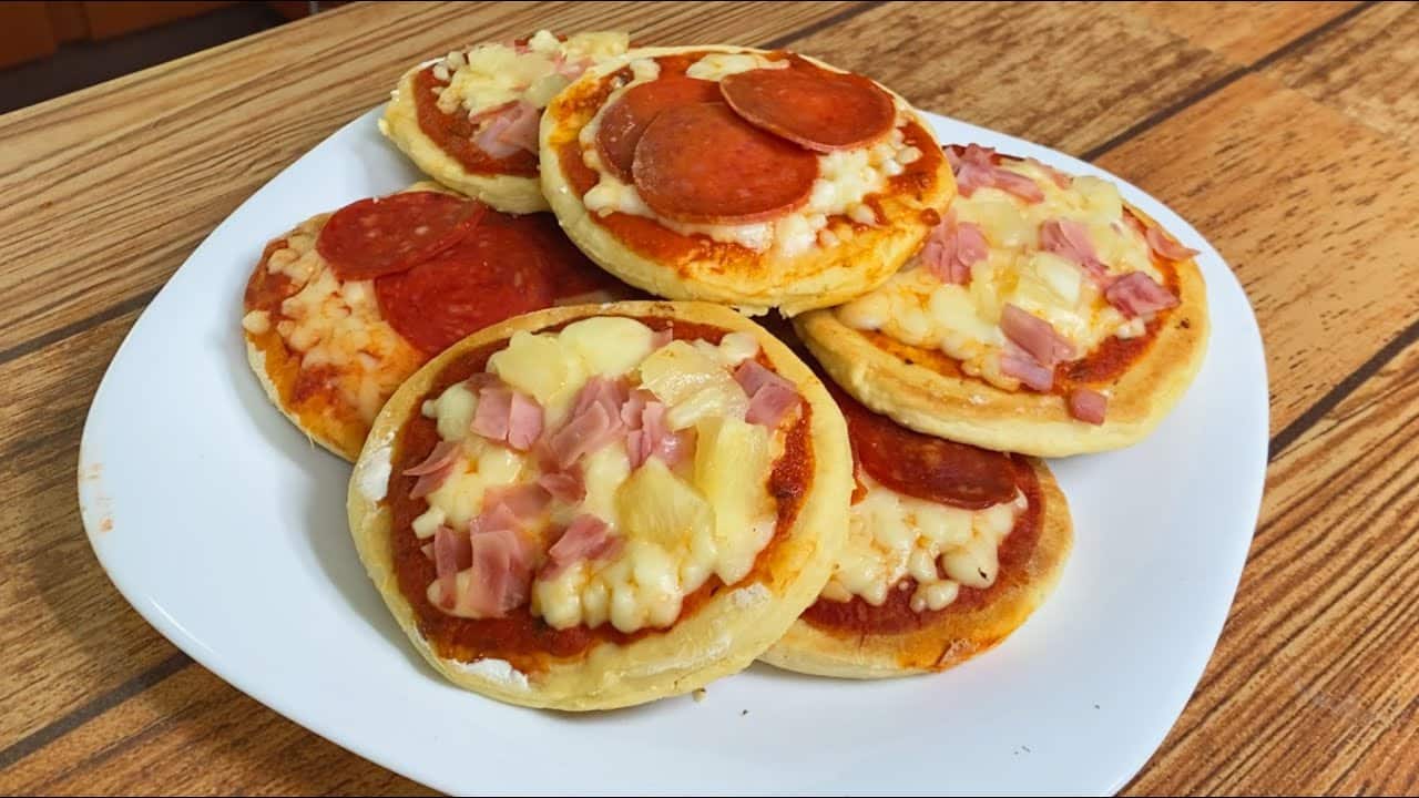 ¡Mini Pizzas En Una Sartén!Pizza Sin Horno Receta Completa Paso A Paso ...